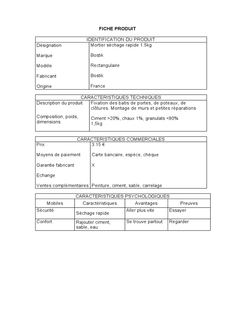 Fiche Produit PFMP5 | PDF