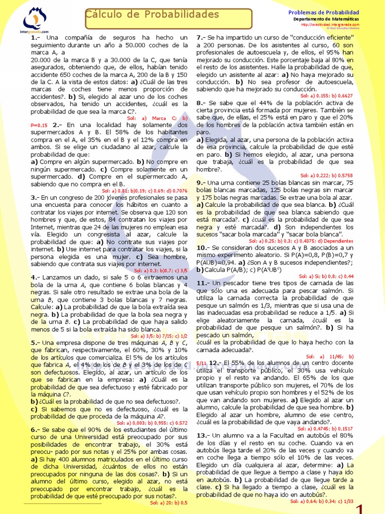 Calculo de Probabilidades | PDF | Probabilidad | Probabilidades y estadísticas