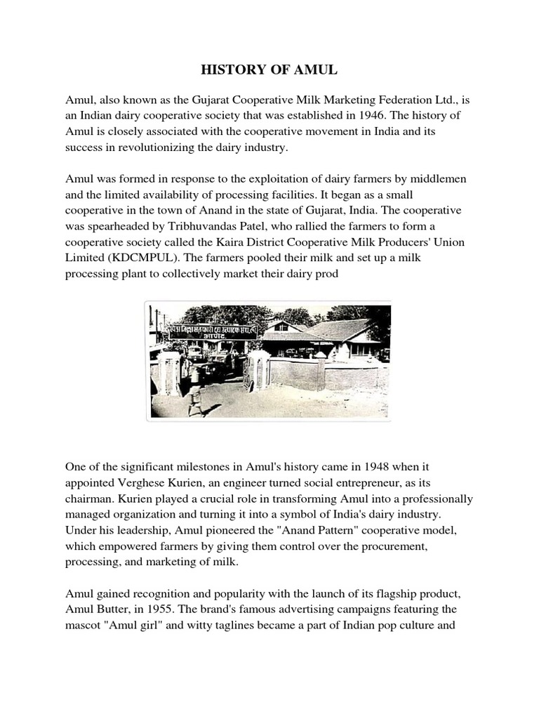 History of Amul | PDF | Business | Economies