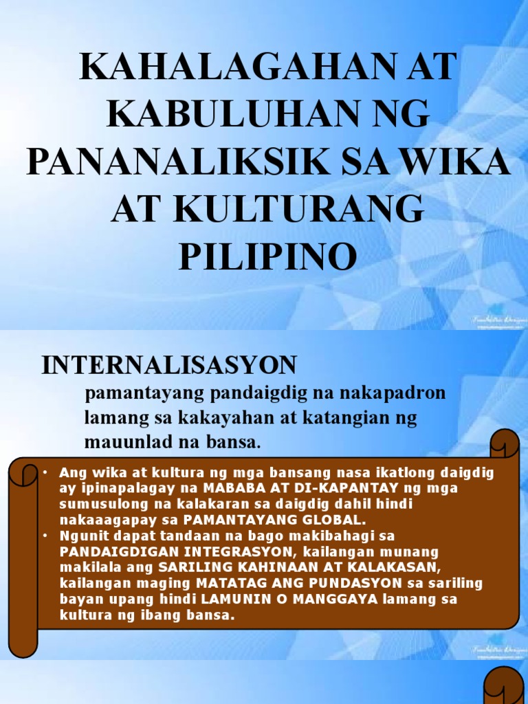 Kakayahan at Kabuluhan Ng Pananaliksik Ng Wika | PDF