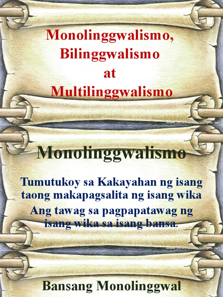 Monolinggwal, Bilinggwal | PDF