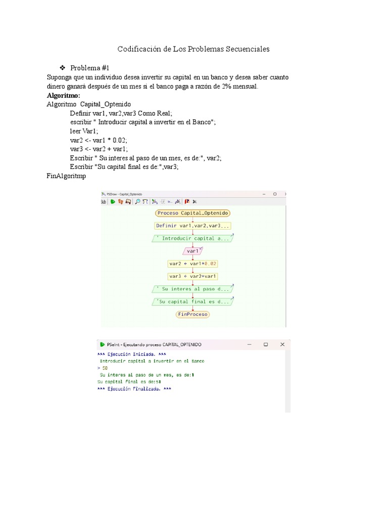 Psint, Ejemplos de Estructuras | PDF | Algoritmos