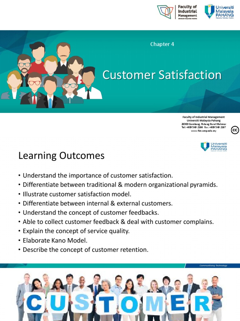 Chapter 4 Customer Satisfaction | PDF | Customer | Customer Satisfaction