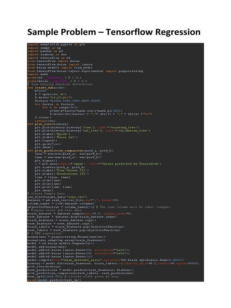 Sample Problem TF Deliverables | PDF