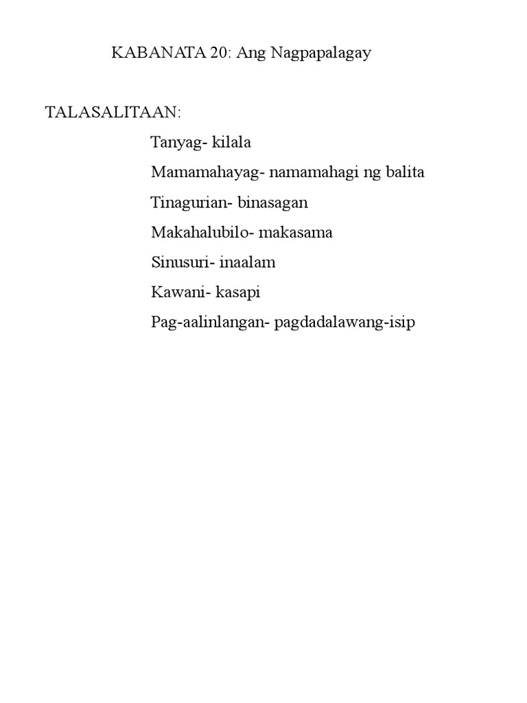 KABANATA 20 Diana | PDF