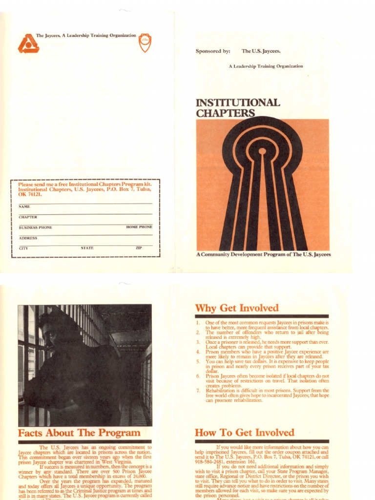 Institutional Chapters Brochure | PDF | Prison | The United States