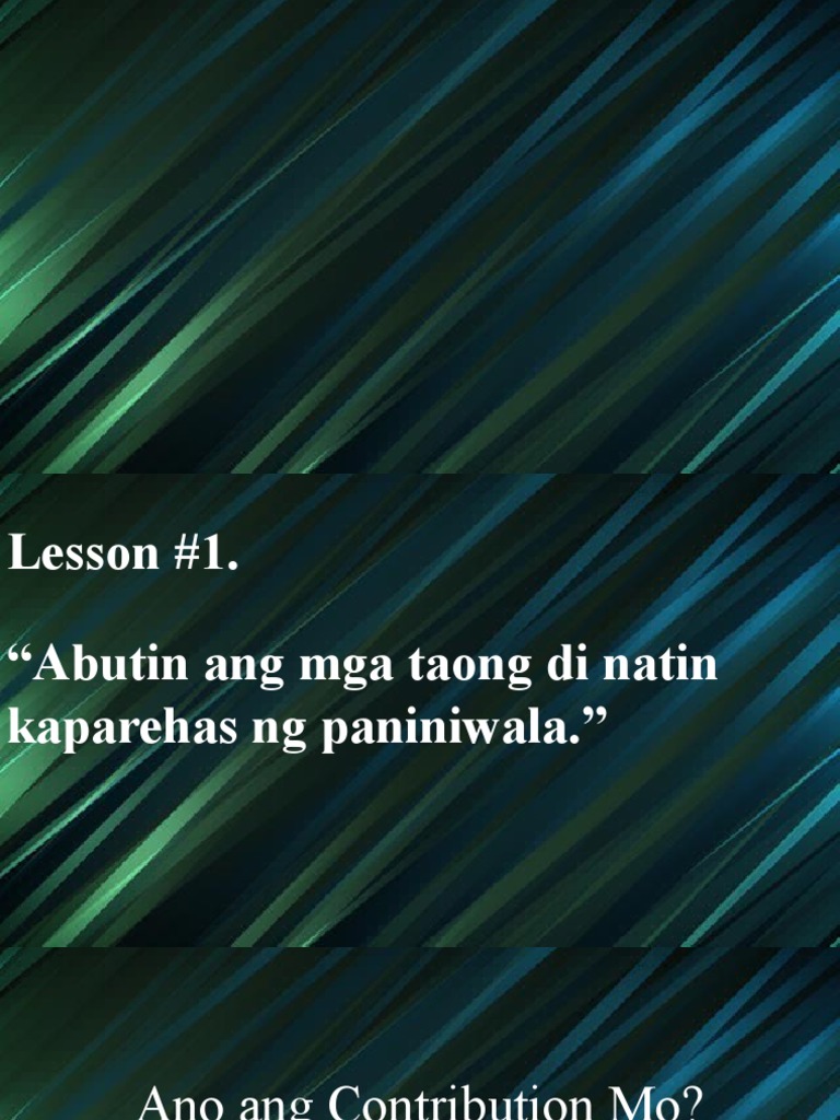 Ano Ang Ambag Mo | PDF