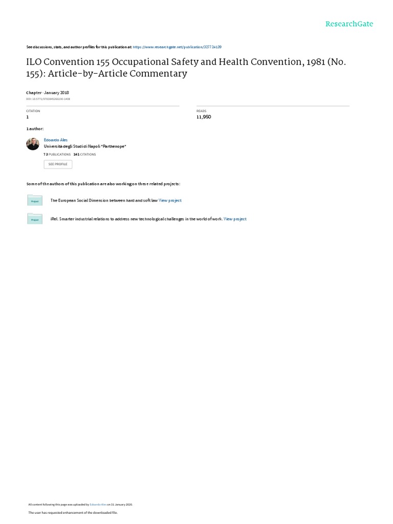 ILO Convention C155 Occupational Safety and Health Convention, 1981 (No ...