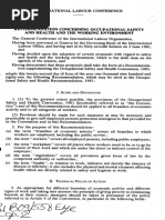 ILO C155: Occupational Safety Convention | PDF | Occupational Safety ...