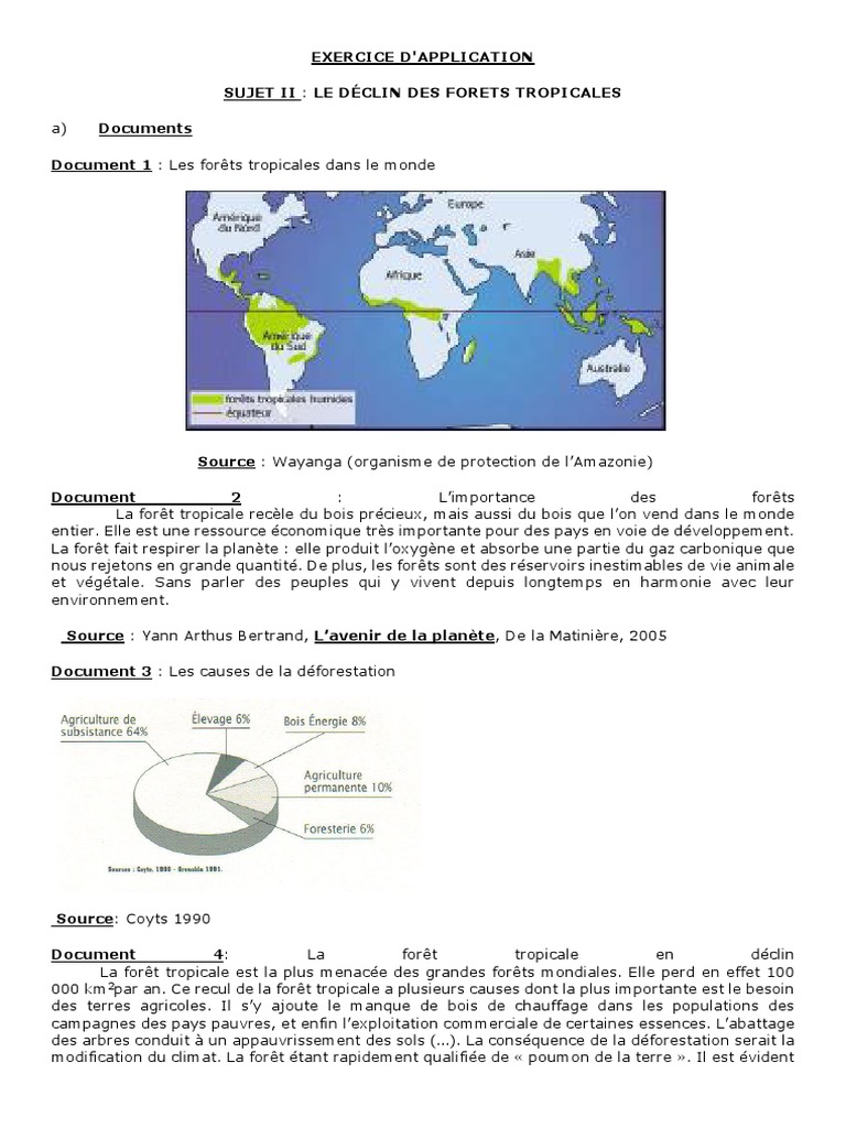 Déforestation et enjeux des forêts tropicales | PDF | Forêt | Déforestation