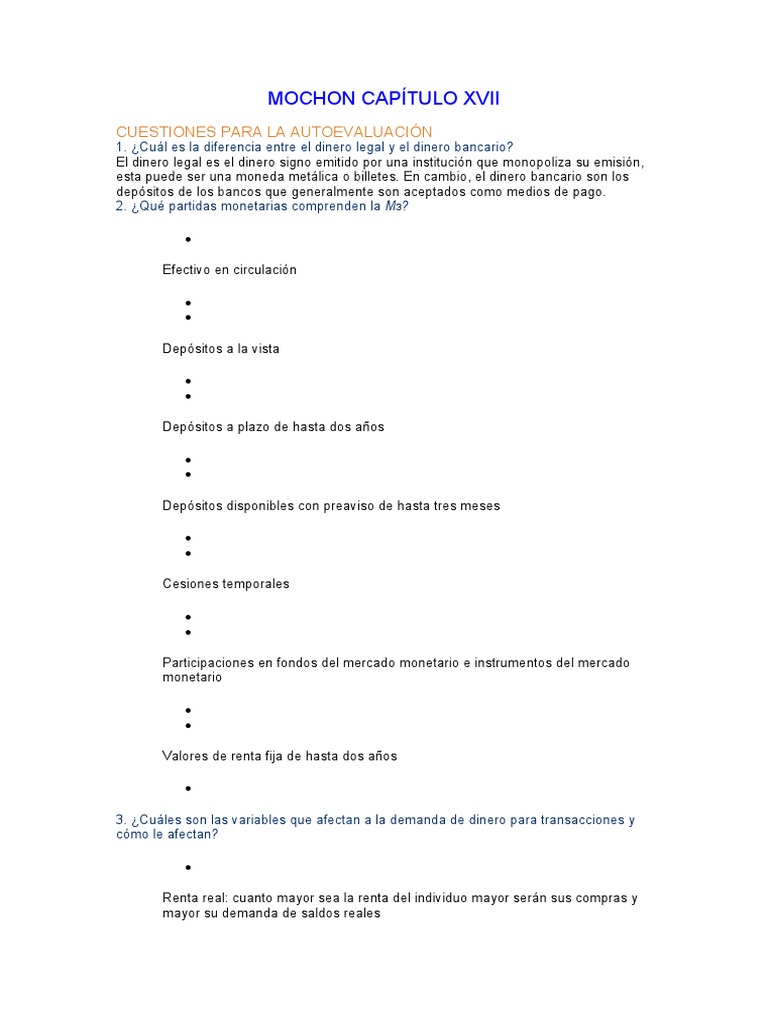 Mochon Capítulo Xvii | PDF | Dinero | Bancos