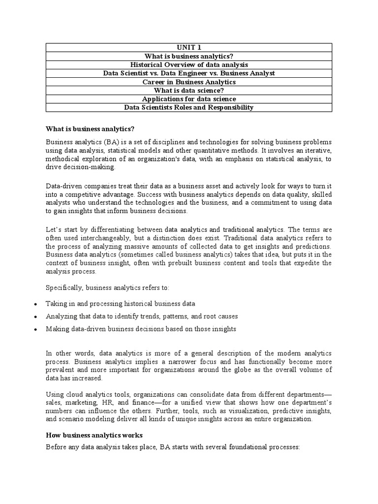 Chap I | Download Free PDF | Analytics | Predictive Analytics