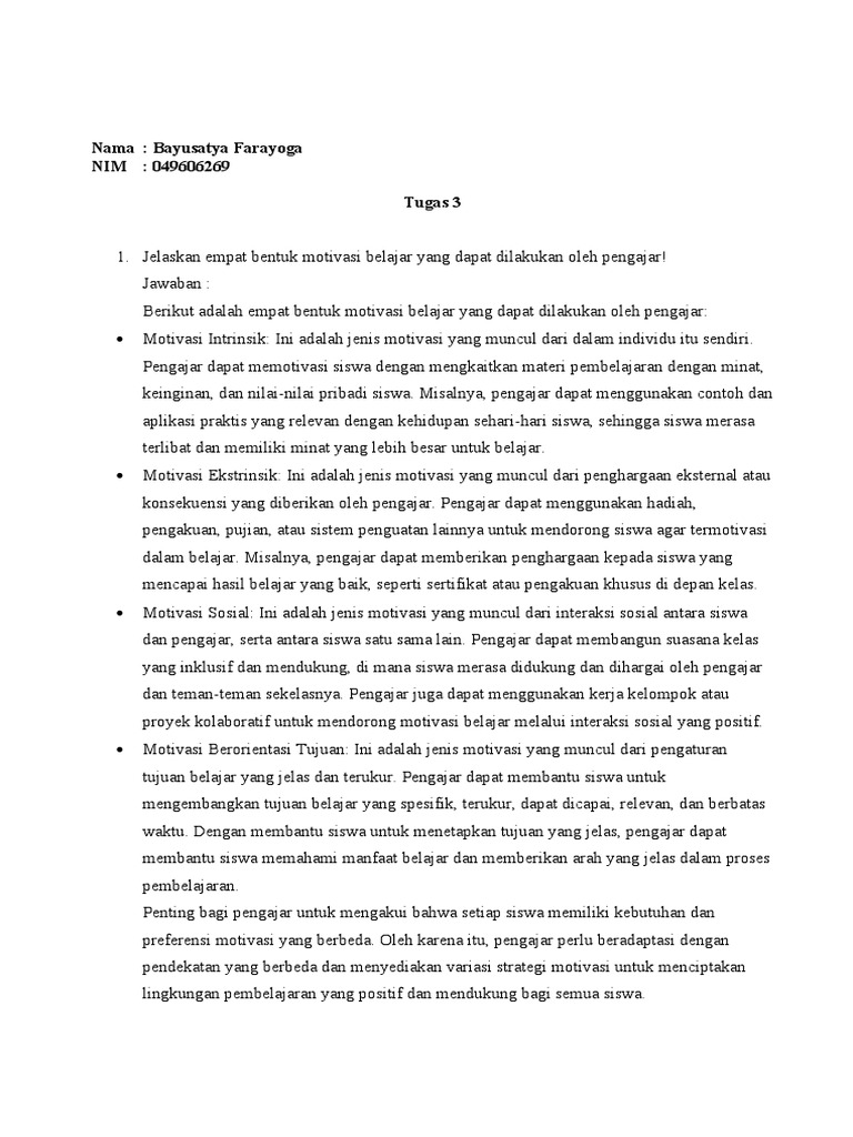 Belajar Mengajar Dewasa Bayu | PDF