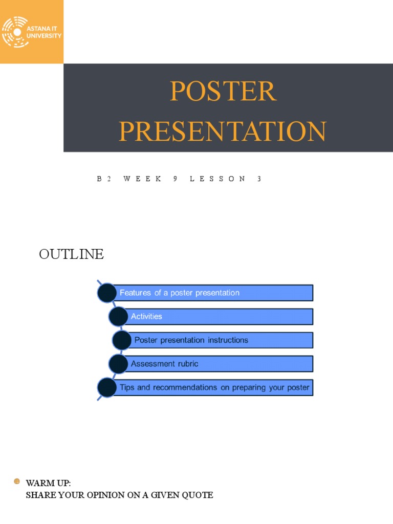 B2 W9 - Lesson 3 - Poster Presentation | PDF | Distance Education | Educational Technology