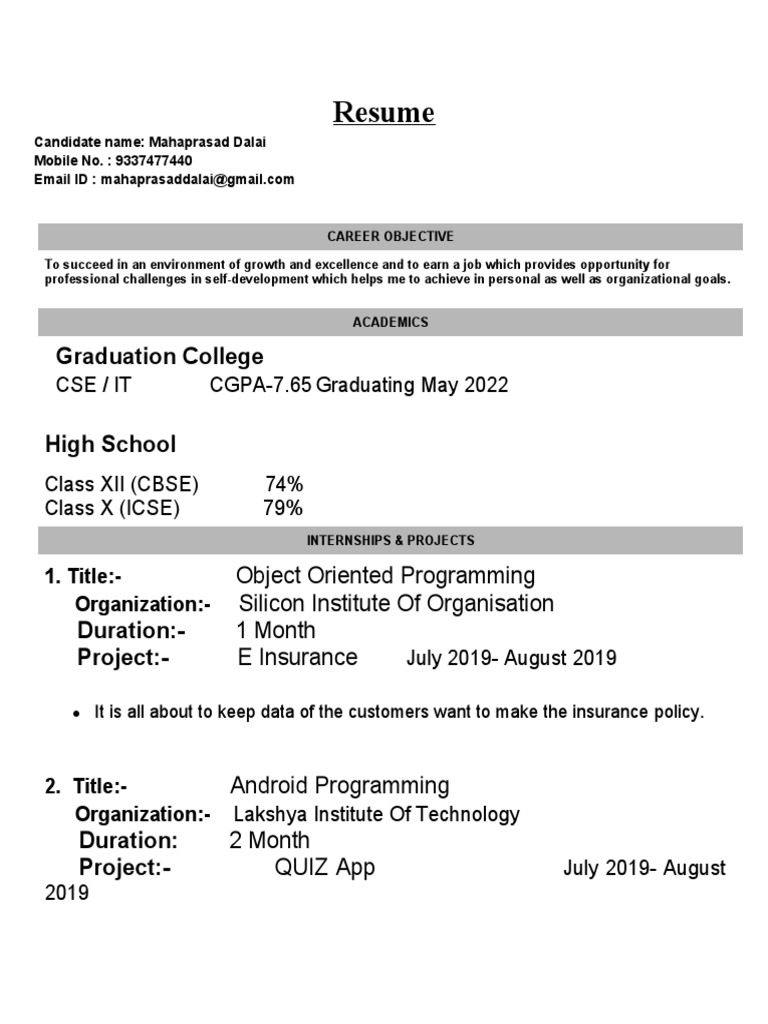 DXC Resume | PDF | Computing
