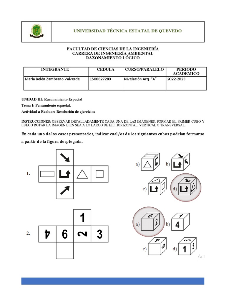 Razonamiento Espacial PDF | PDF