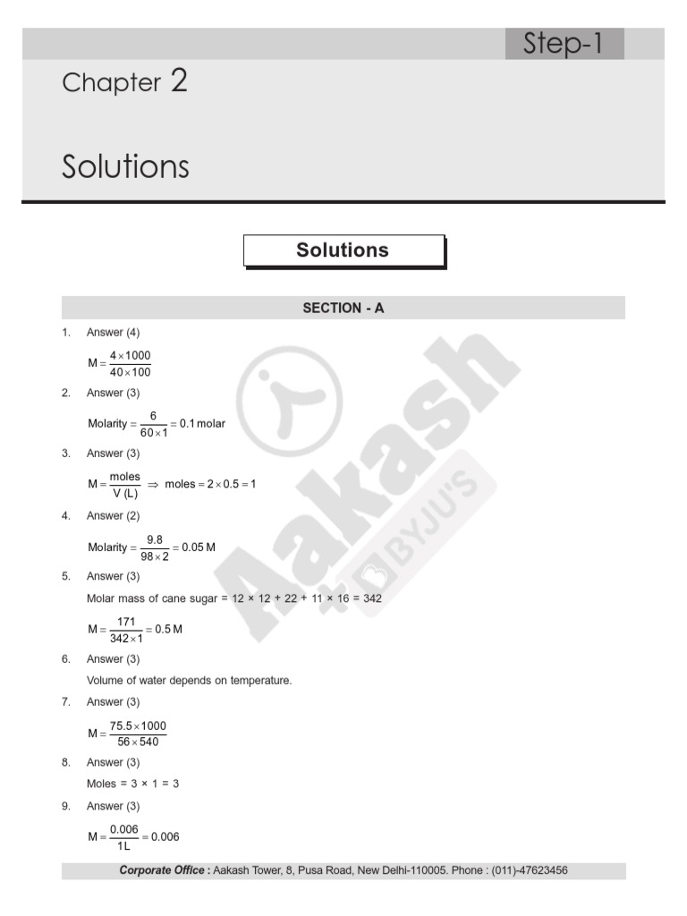 CLS ENG 23 24 XII Che Target 1 Level 1 Chapter 2 | PDF | Osmosis ...