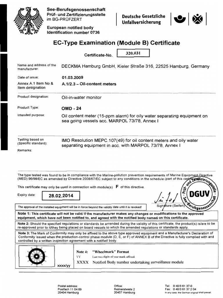 Omd 24 Cert | PDF | Specification (Technical Standard)