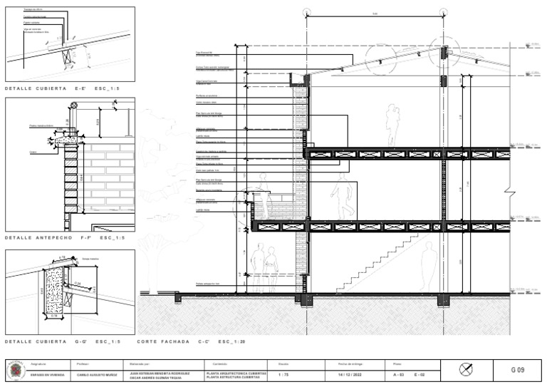 Corte por fachada en cubiertas arquitectónicas | PDF | Ingeniería estructural | Ingeniería