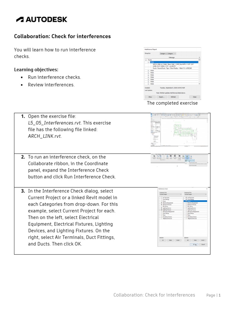 Revit Interference Check Guide | PDF | Autodesk Revit | Computing