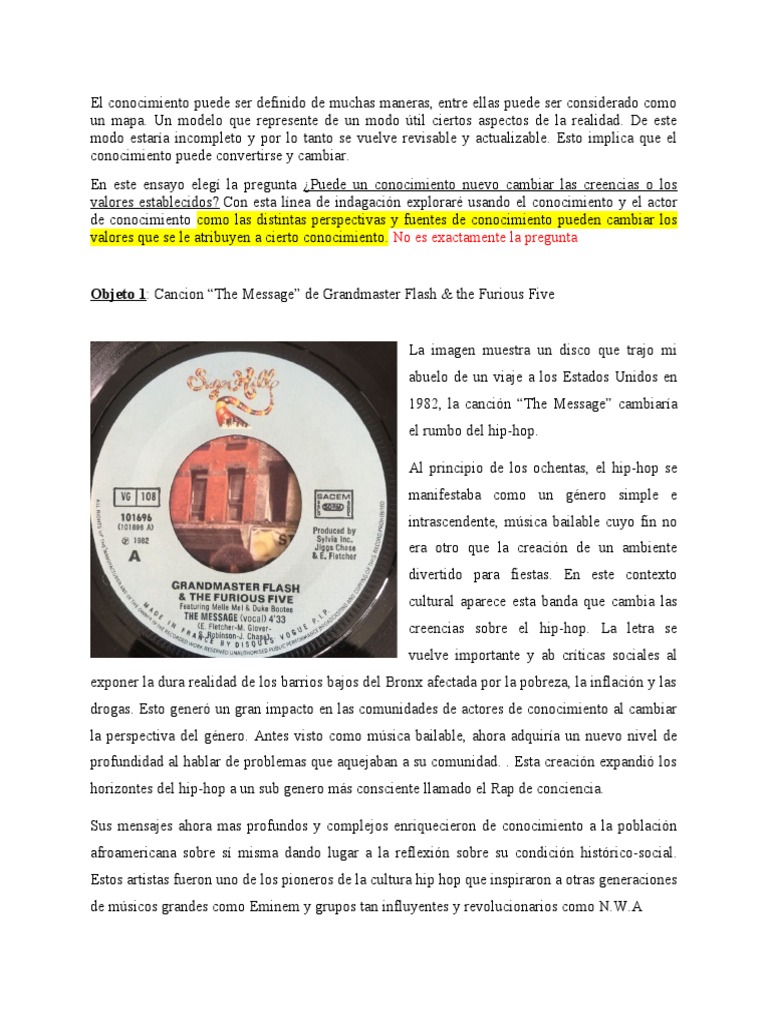 Ti TDC 4 | PDF | Conocimiento | Música hip-hop