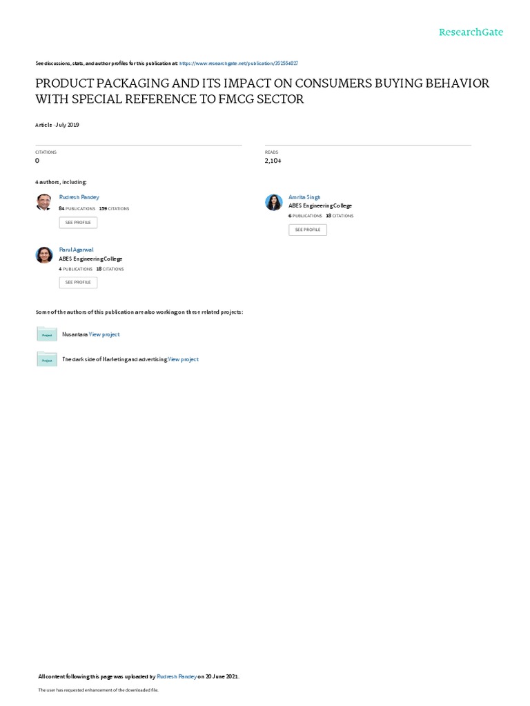 6 Rudresh Pandey VSRDIJBMR 13973 Research Paper 9 7 July 2019 First ...