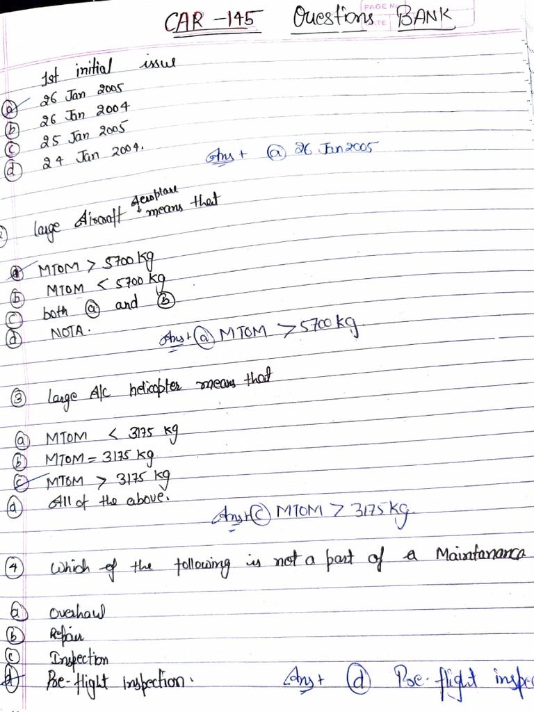 CAR 145 Question Paper | PDF CAR 145 Question Paper | PDF