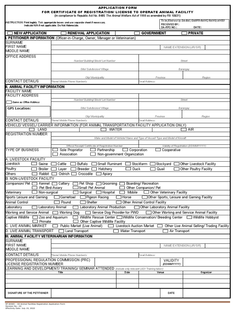 Awa Application Form | PDF
