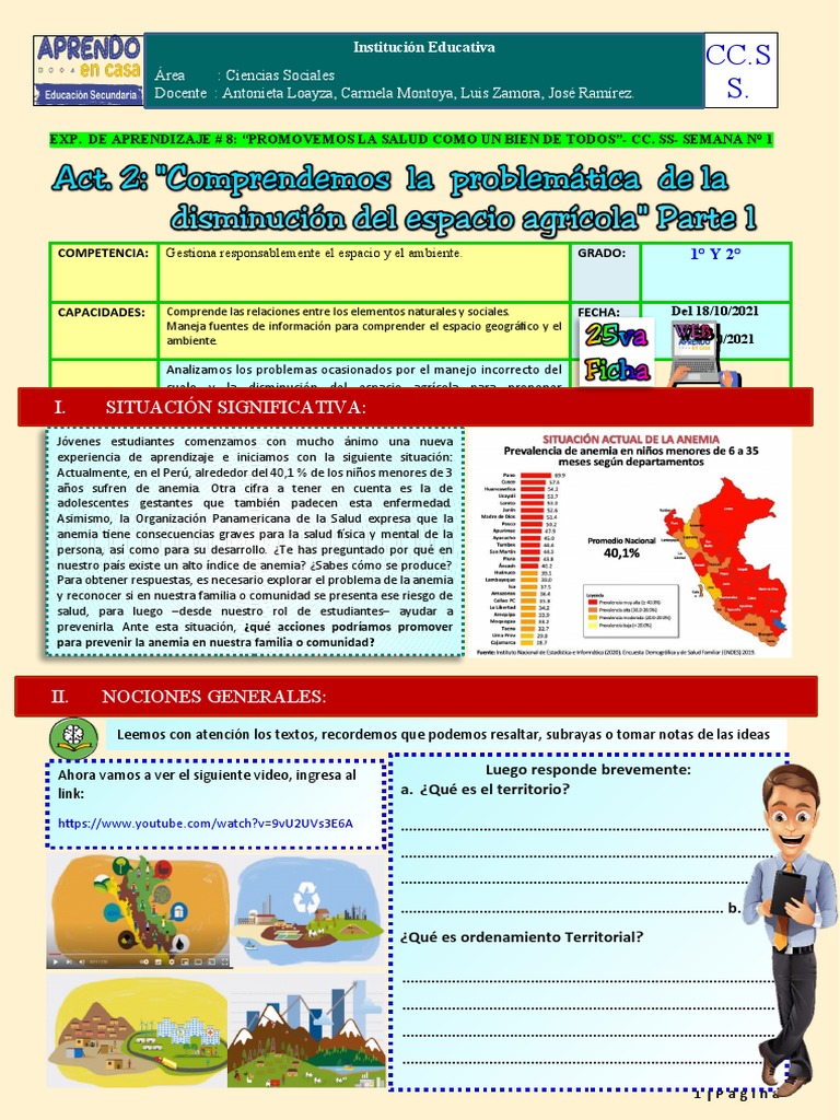 CCSS - 2° Año - Exp 8 - Semana #1 | PDF | Aprendizaje | Perú