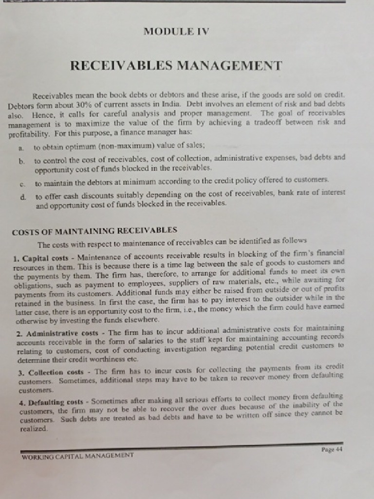 Receivable Management | PDF