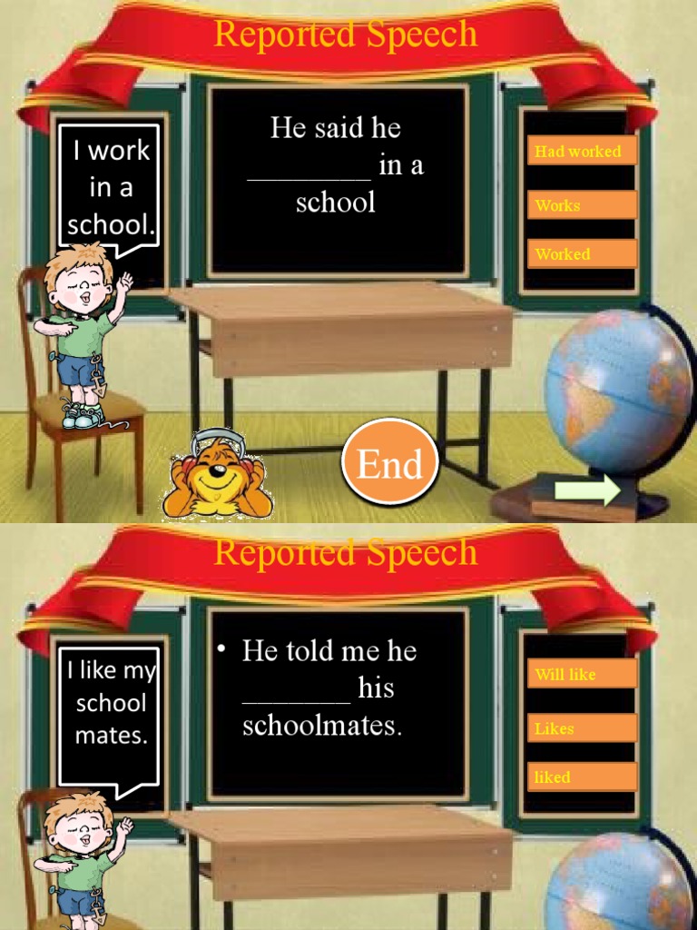 Reported Speech Practice Games | PDF