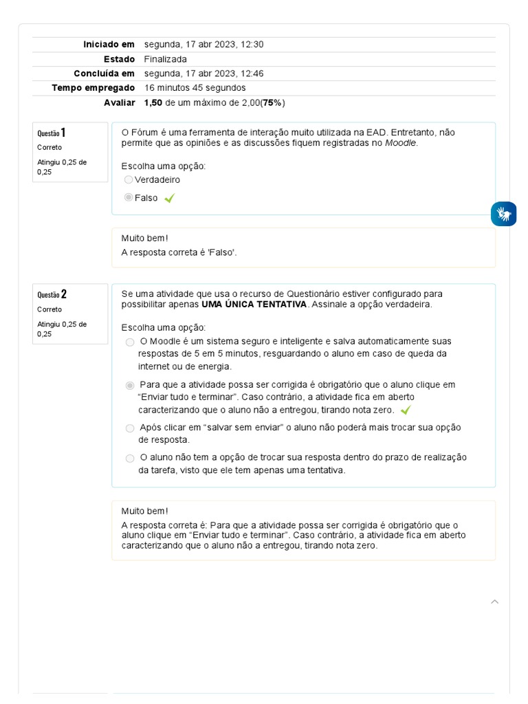 Questionário 01 | PDF