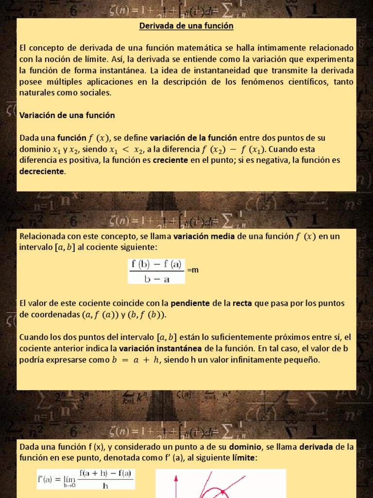 Derivadas | PDF | Derivado | Función continua