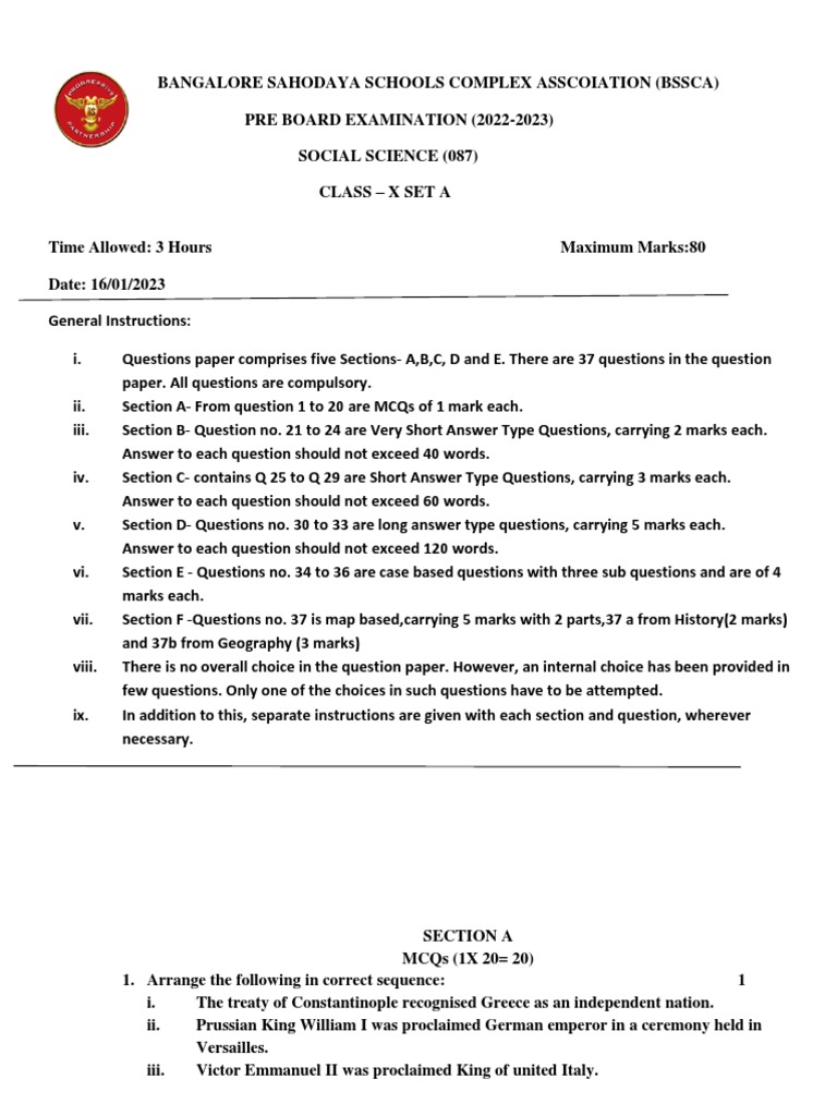 Class X Social Science Set 2 | Download Free PDF | Refrigeration | Water Class X Social Science Set 2 | Download Free PDF | Refrigeration | Water