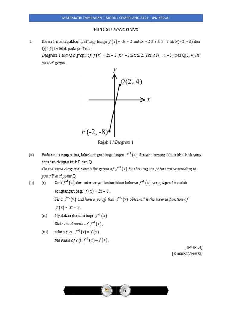 065 Modul Matematik Tambahan JPN Kedah - Cemerlang-6-12 | PDF