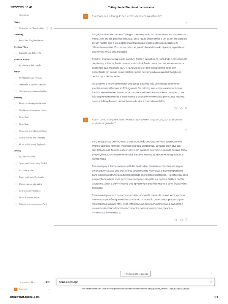 Triângulo de Sierpinski Na Natureza | PDF | Fractal