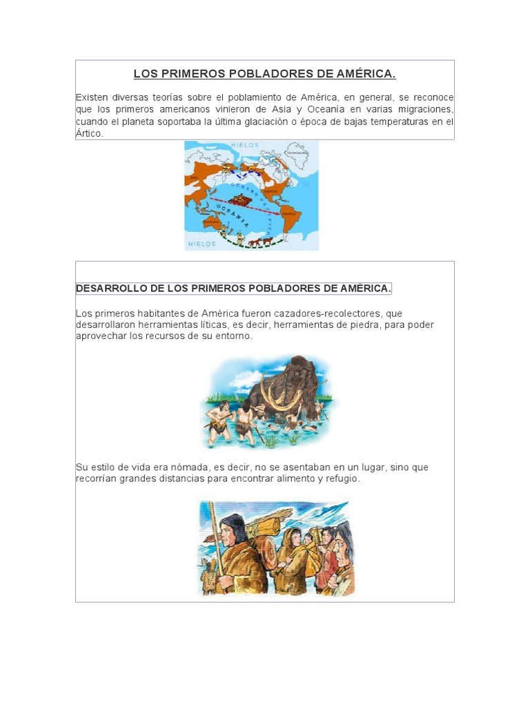 Los Primeros Pobladores de América | PDF