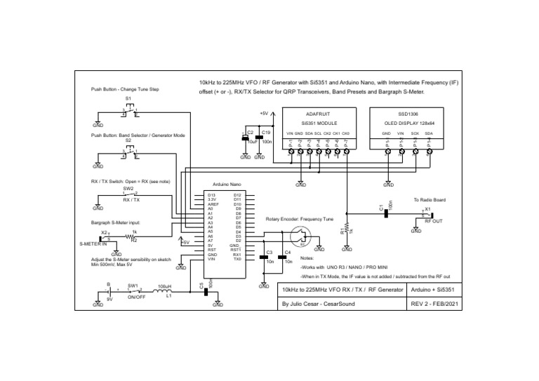 VFO GEN SI5351 Arduino V2 SCH | PDF