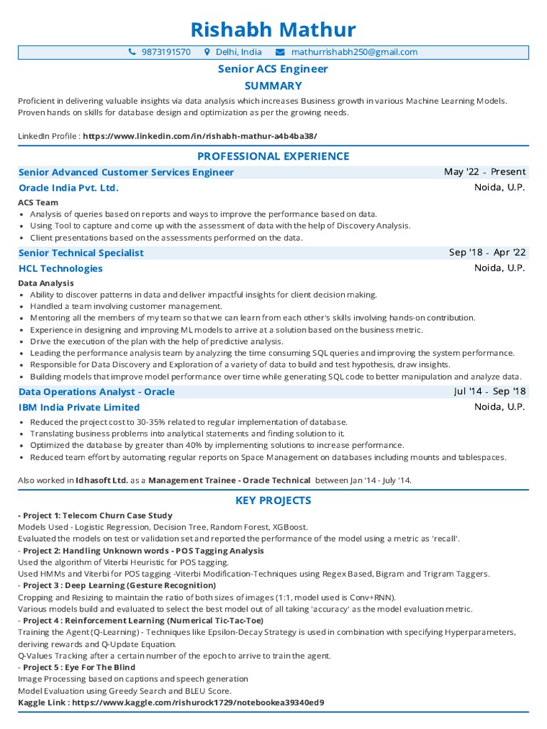 Rishabh Mathur Resume | PDF | Machine Learning | Deep Learning