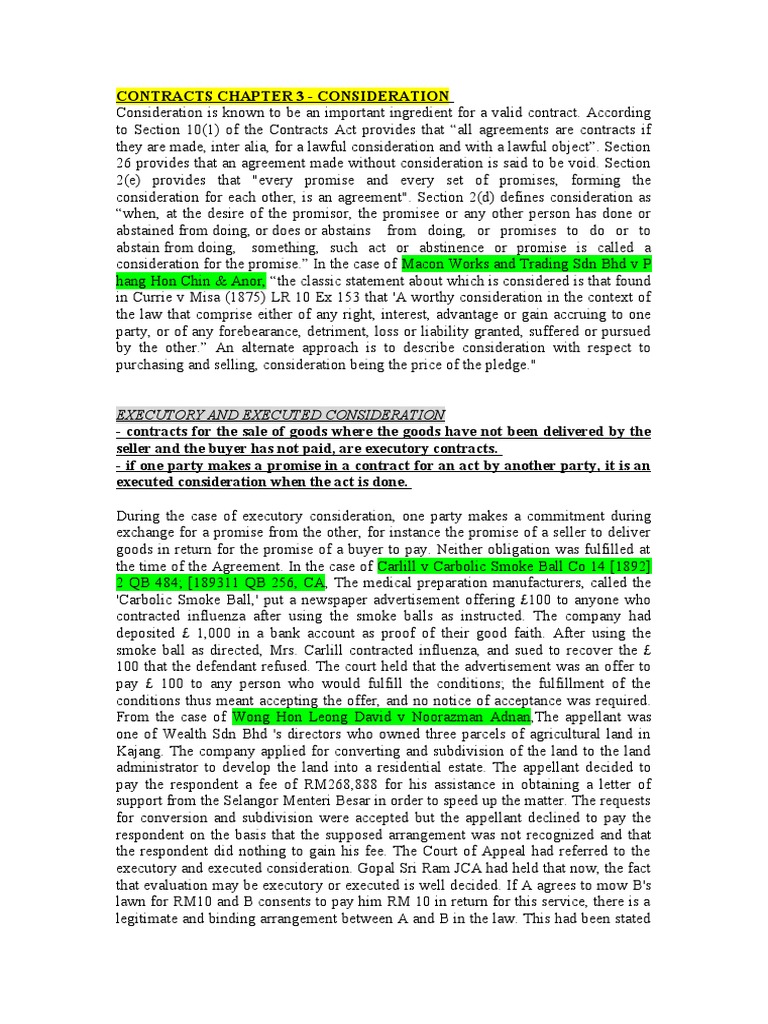Contracts Paraphr - Chap 3 | PDF | Consideration | Estoppel