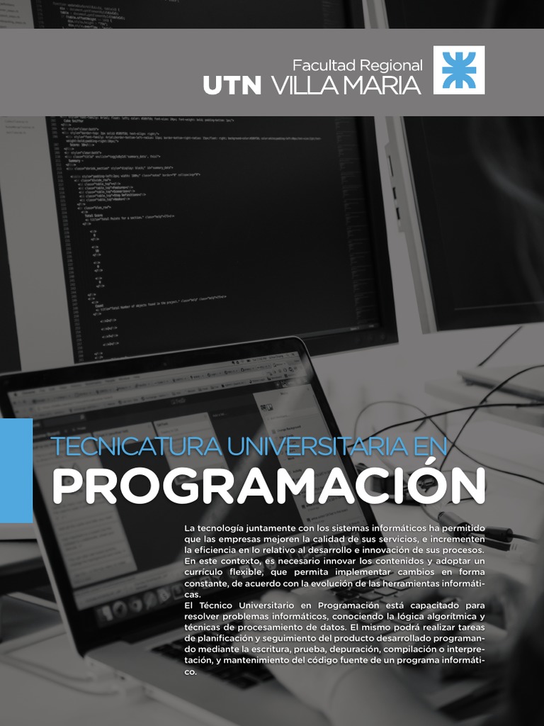 Programación: Tecnicatura Universitaria en | PDF | Programación de computadoras | Informática