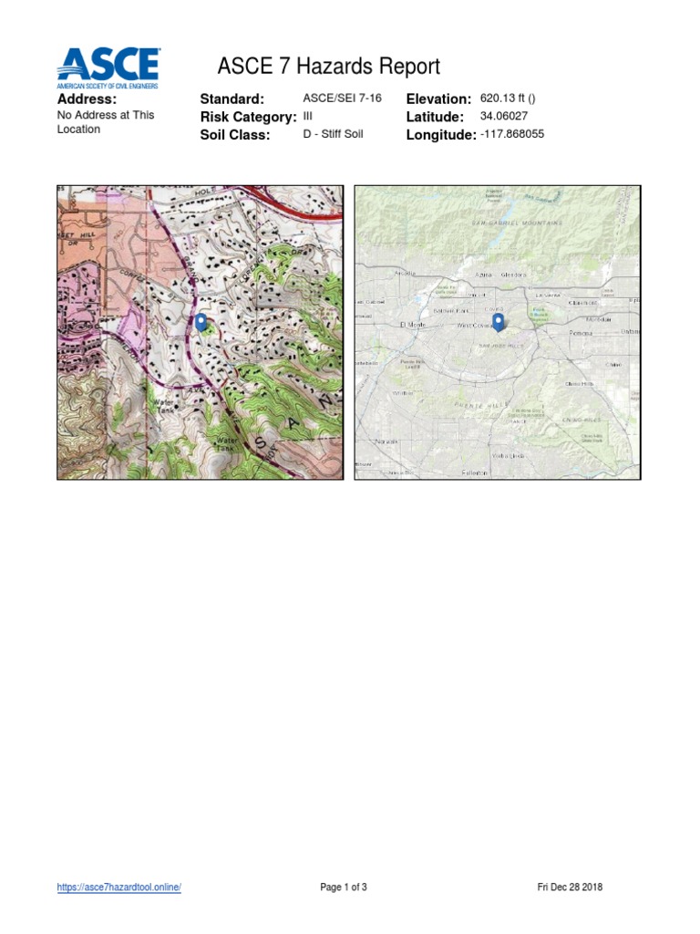 ASCE 7 Seismic Hazard Report | PDF