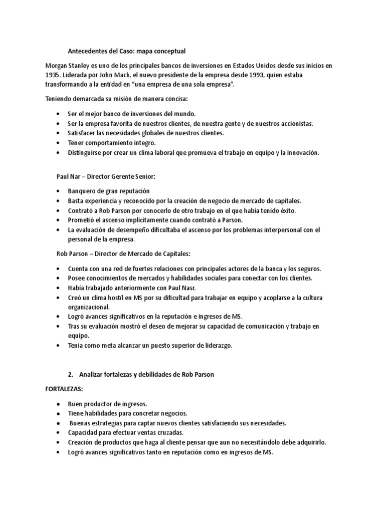 Caso Rob Parson | PDF | Crecimiento personal y profesional