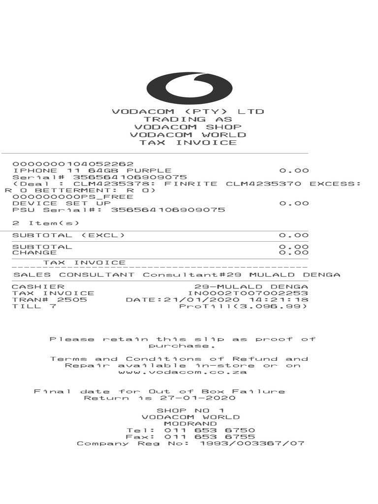 Vodacom South Africa 11 64GB | PDF