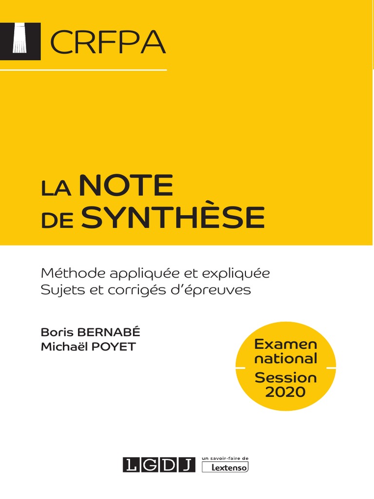 Crfpa Crfpa: Note Synthèse | PDF