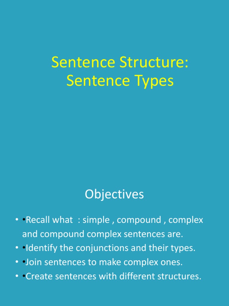 Sentence_Structure and Types | PDF