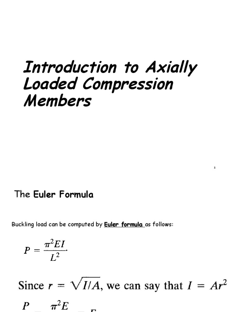 Lecture - 6 - Axially Loaded Compression Members | PDF | Buckling ... Lecture - 6 - Axially Loaded Compression Members | PDF | Buckling ...