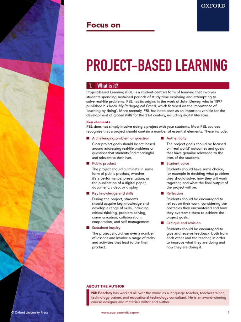 OUP - Focus - Project Based Learning - Highres | PDF | Project Based Learning | Pedagogy