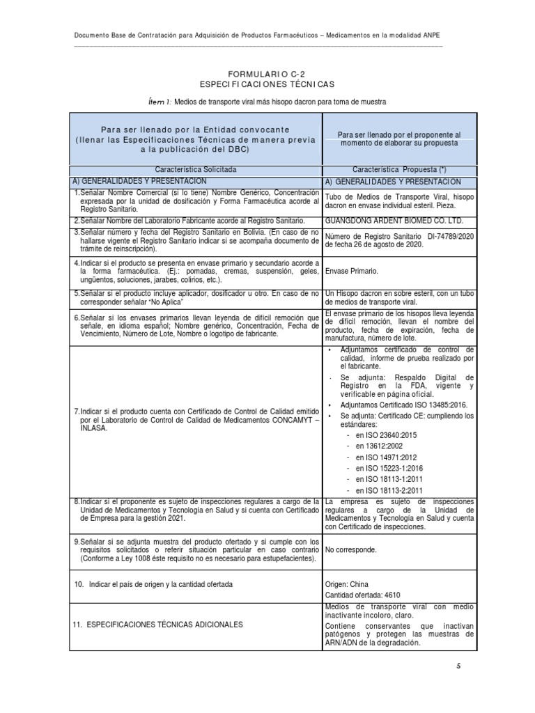 Formulario C-2 | PDF
