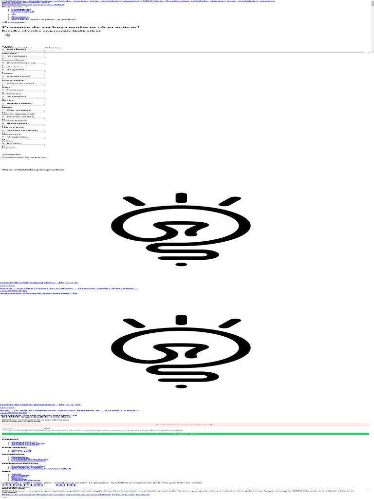 Presente de verbos regulares ¡A practicar! _ Gramática | PDF